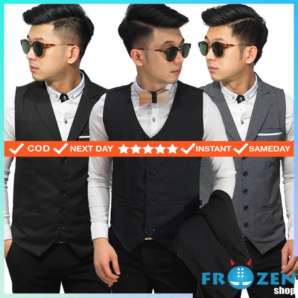 Jual Vest Rompi Formal Pria Premium - Setelan Dalaman Jas Cowok ...