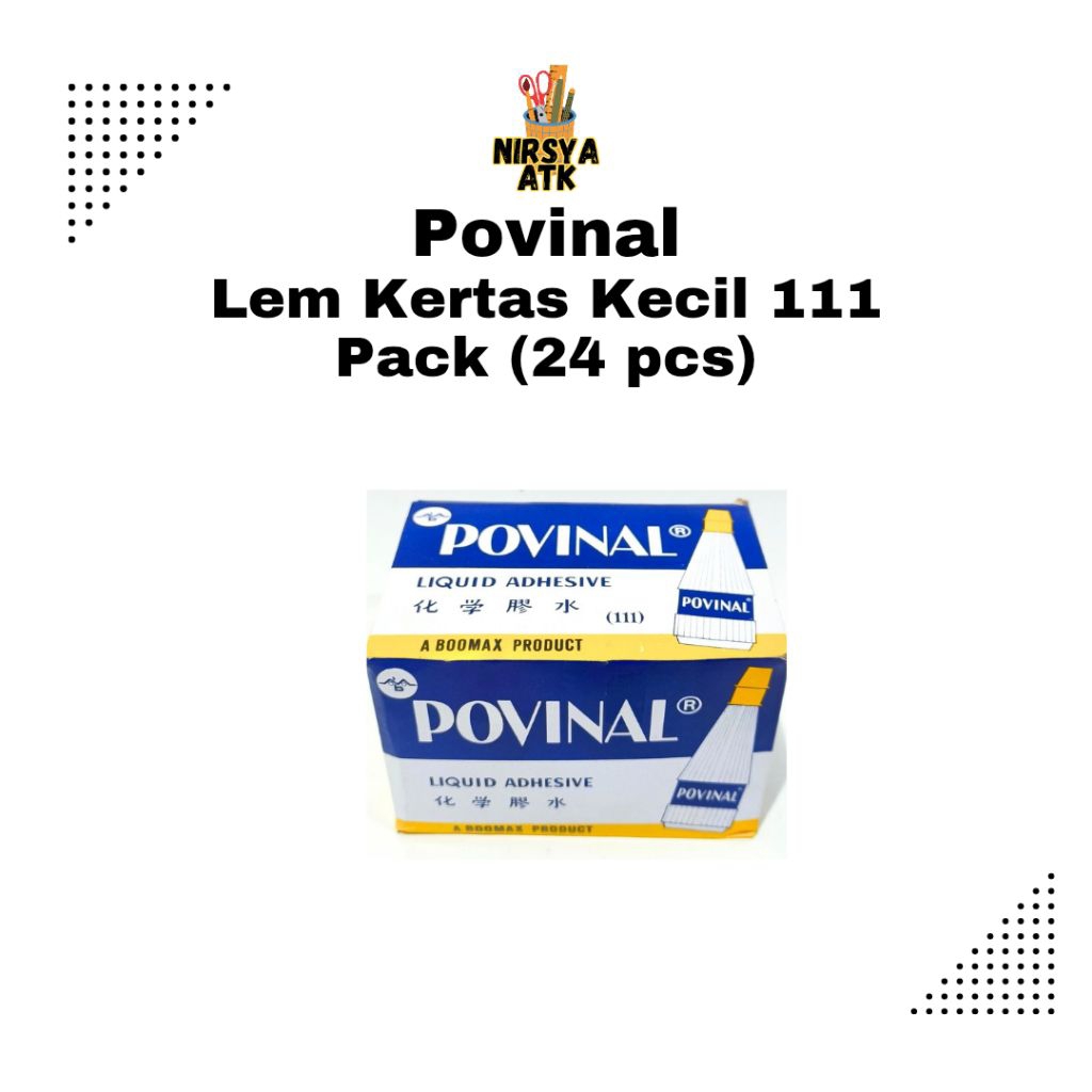 Jual Povinal Lem Kertas Cair Kecil 111 Pack (24 pcs) | Shopee Indonesia