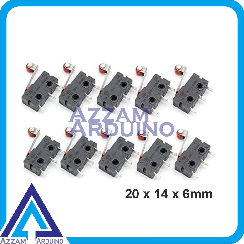 Jual MICRO LIMIT SWITCH RODA WITH ROLLER WHEEL 250V 5A NO / NC SPDT 3 ...
