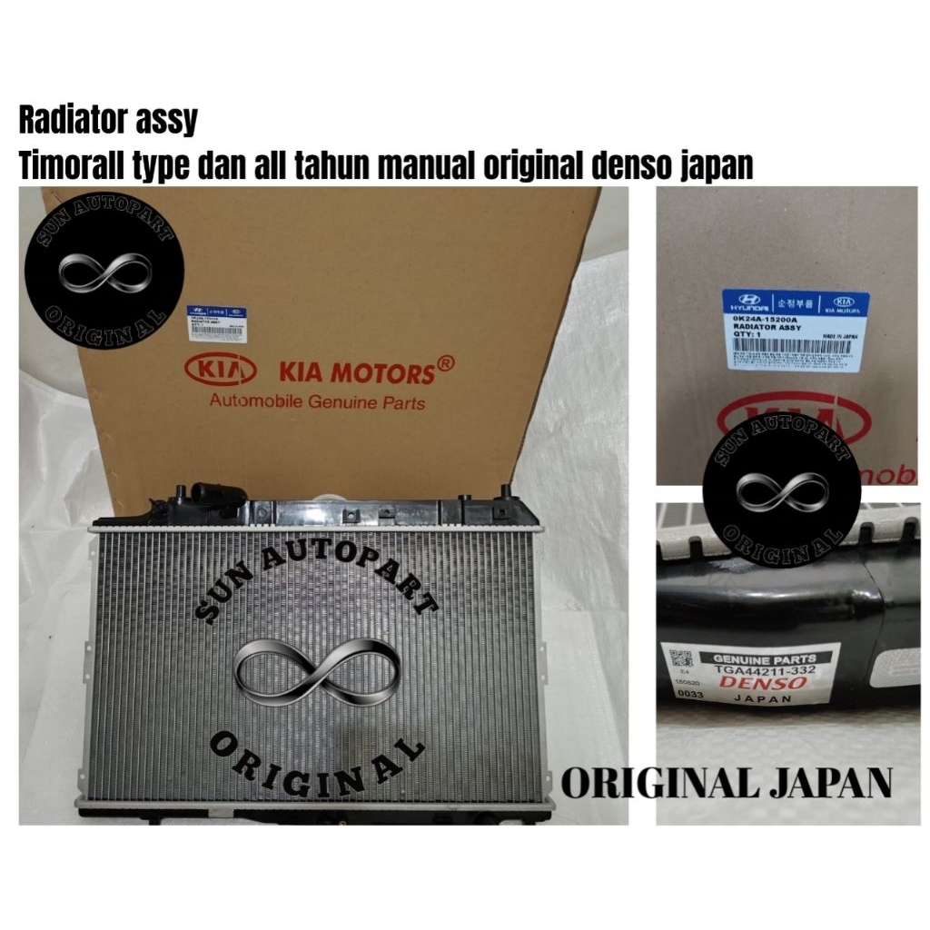 Jual RADIATOR ASSY KIA TIMOR MANUAL ALL TYPE ORIGINAL DENSO JAPAN 0K24A ...