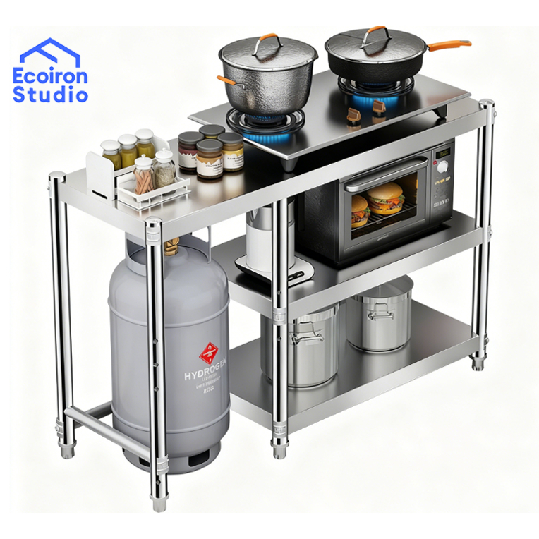 Jual EcoIron Studio Meja Kompor Stainless Steel Meja Kompor 3 Tungku ...