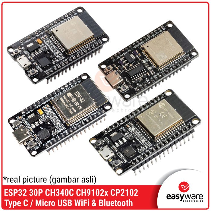 Jual ESP32 ESP-32S 30P WiFi + Bluetooth Dual - CH340C CH9102x CP210x ...