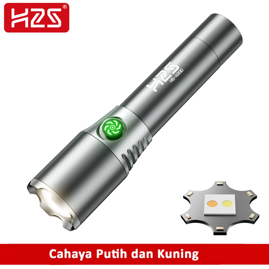 Jual H2S Senter HS-X200 LED Laser 2 Cahaya Aluminium Aerospace ...