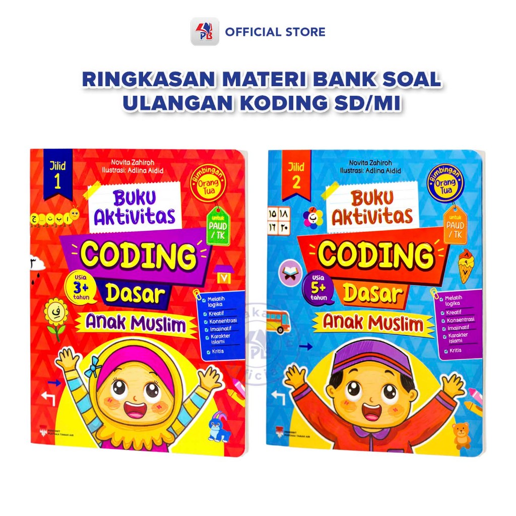 Jual Buku Koding Anak TK PAUD / Buku Aktivitas Coding Dasar Anak Muslim ...