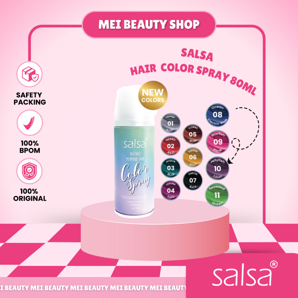 Jual Salsa Instant Mermaid hair colour spray semir rambut spray 80ml ...