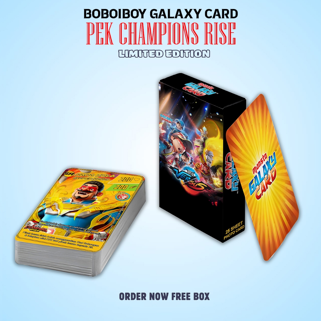 Jual BOBOIBOY GALAXY CARD PEK CHAMPIONS RISE UNOFFICIAL PREMIUM 1 PACK ...