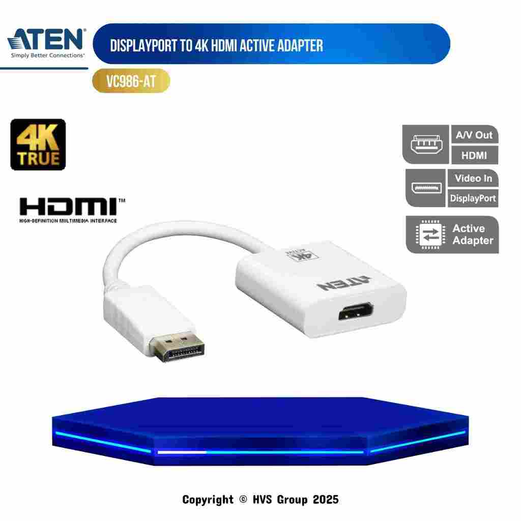 Jual ATEN VC986-AT DisplayPort to 4K HDMI Active Adapter | Shopee Indonesia
