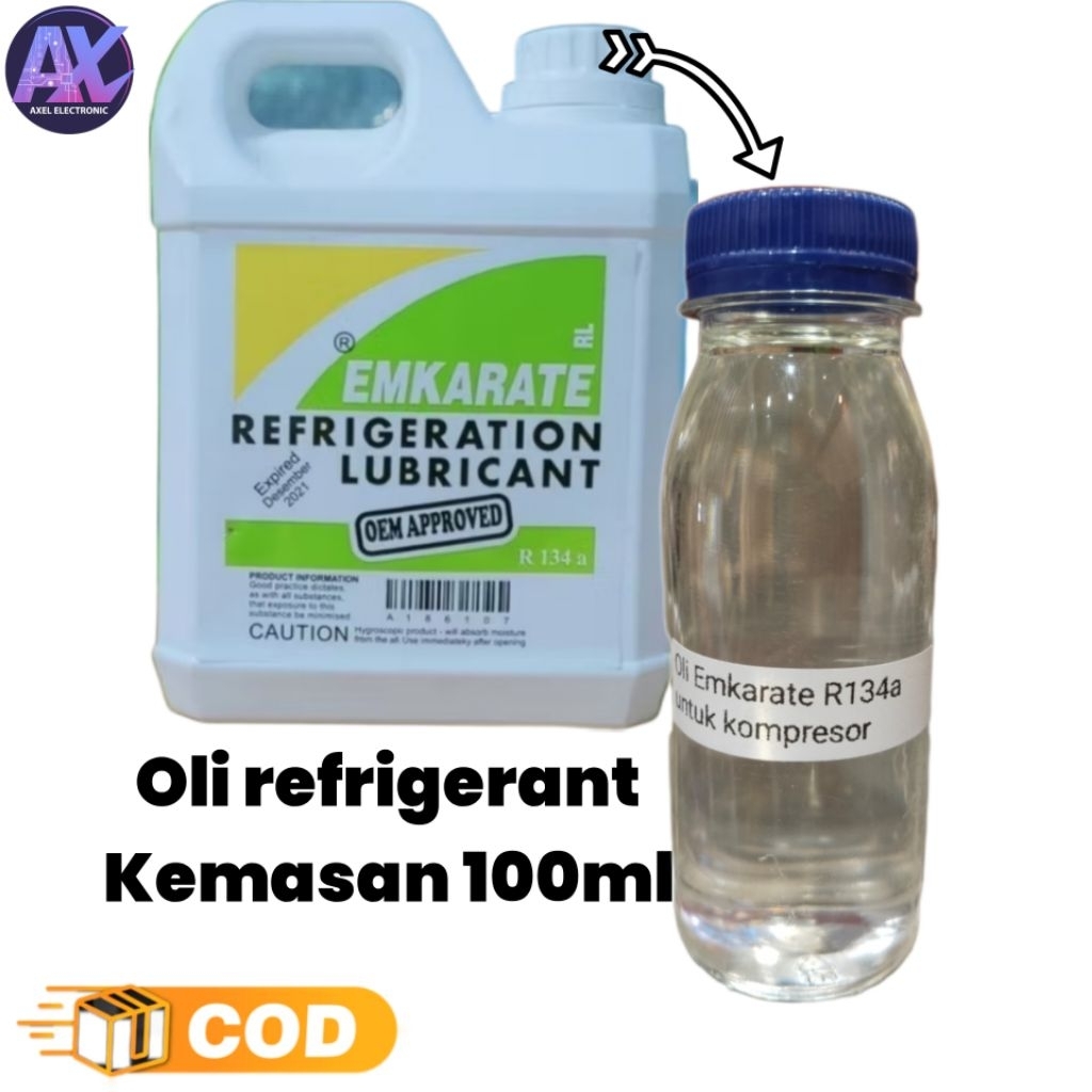 Jual oli emkarate refrigerant R-134a kemasan botol 100ml | Shopee Indonesia
