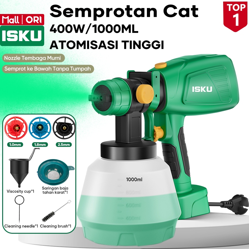 Jual ISKU Spray Gun Cat Listrik 400W 1000ml Jumbo - Semprotan Cat ...