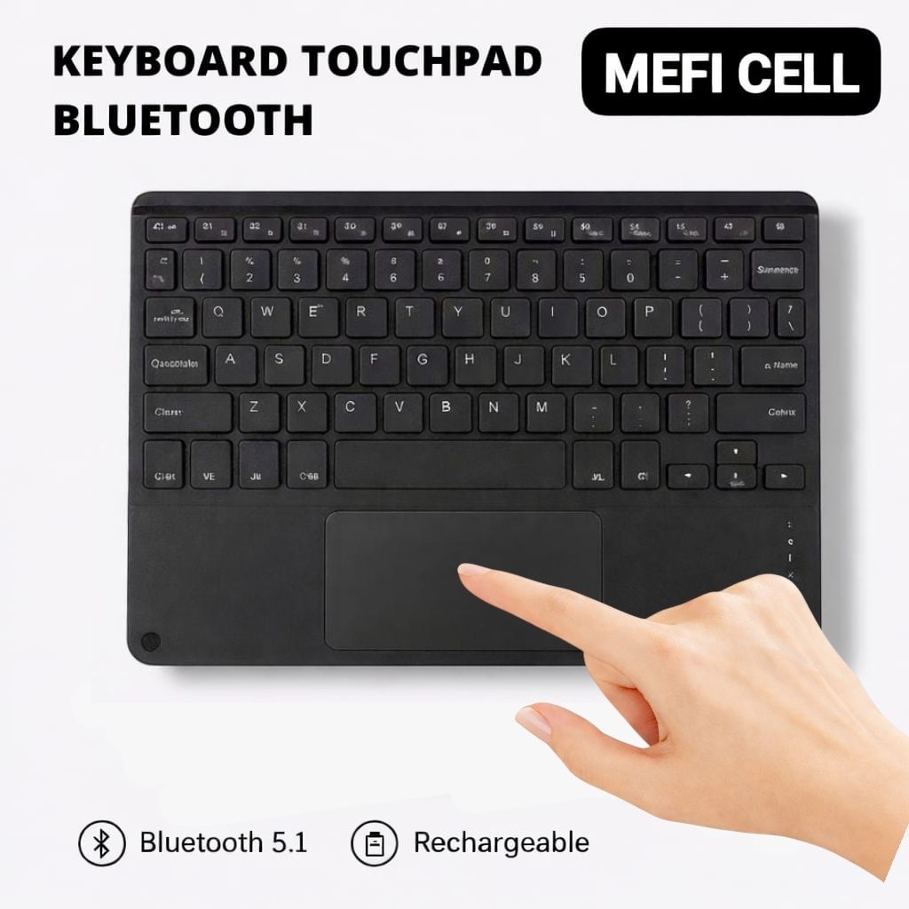 Jual keyboard touchpad untuk ipad tab hp latptop conek bluetooth ...