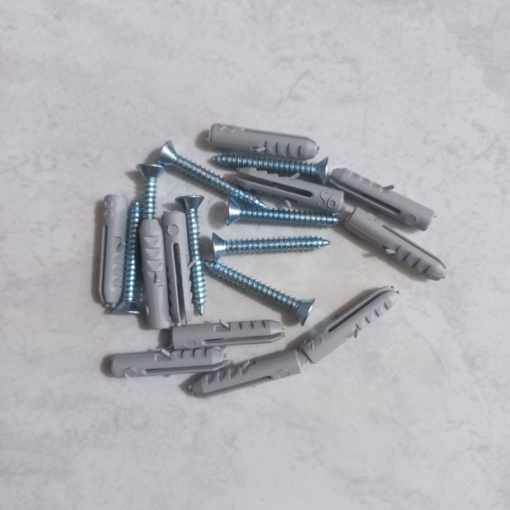 Jual Skrup dan Fischer Fisher Tembok ukuran S6 6mm | Shopee Indonesia