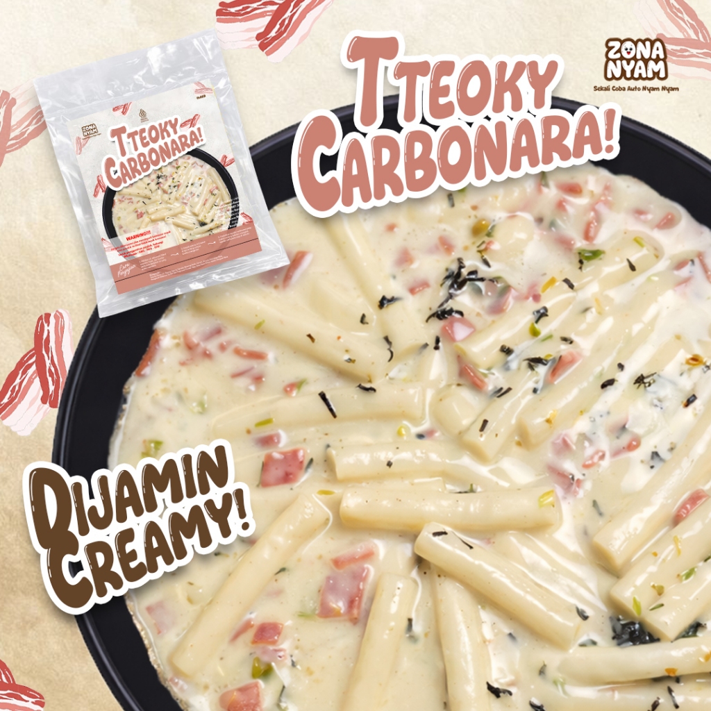 Jual ZonaNyam - Tteokbokki Carbonara - Topokki Rose Keju - Topokki Rose ...