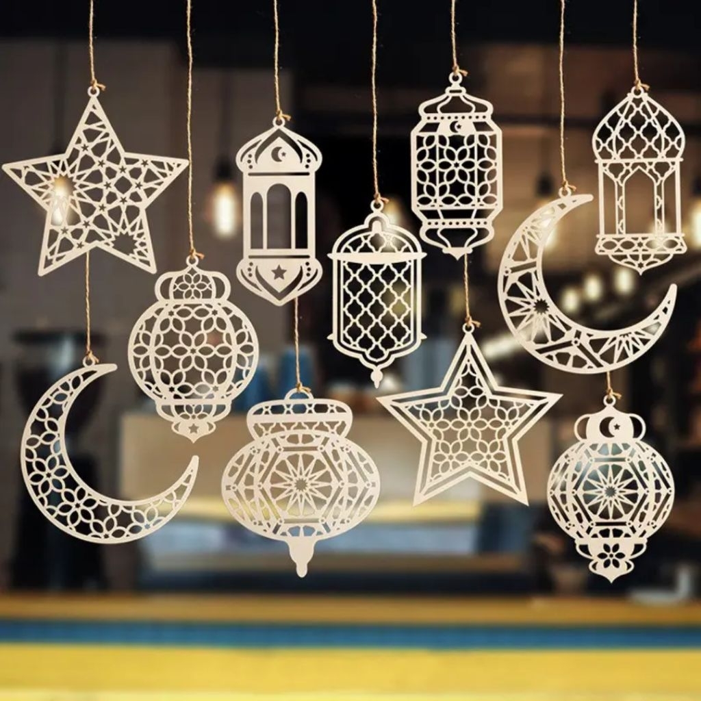 Jual (Termasuk Tali) Ornamen Gantungan 3D Ramadhan / Lentera Islamic ...