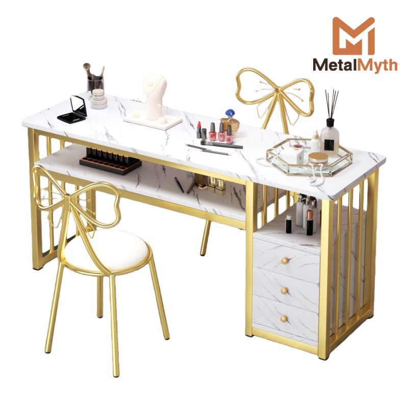 Jual MetalMyth Meja Manicure Meja Manikur Ganda Meja Menicure Simpel ...
