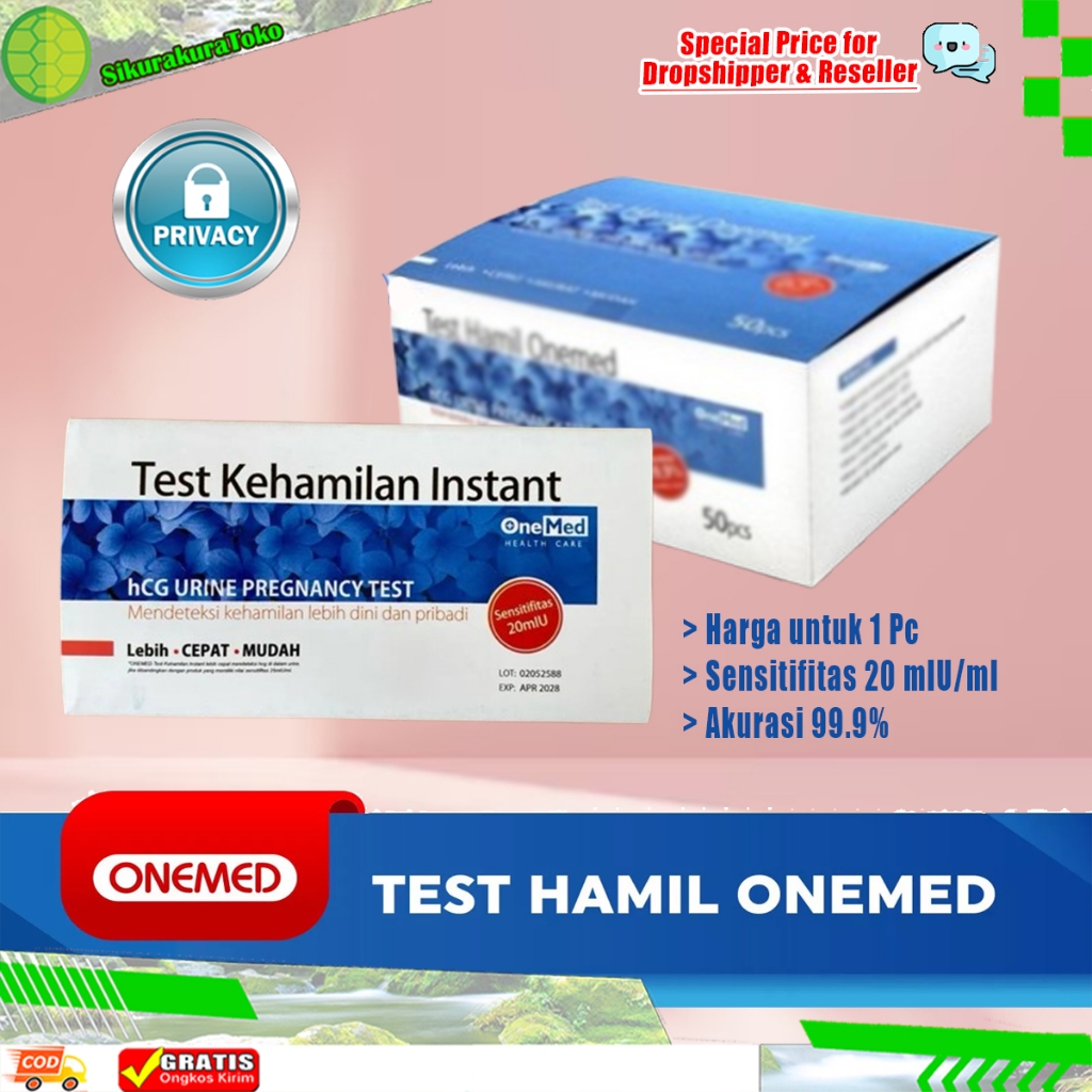 Jual (SDA) Tespek Test Pack Testpack Strip Alat Tes Kehamilan One Med ...