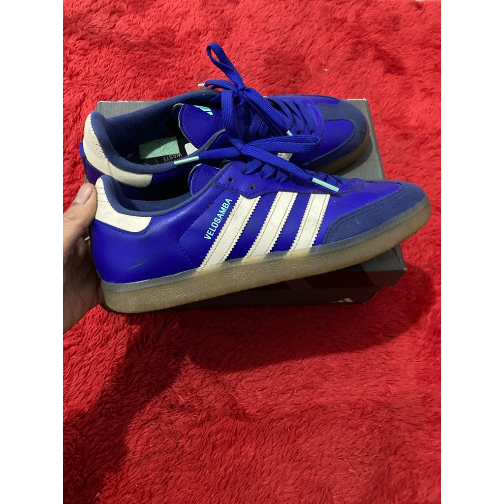 Jual sepatu cleat adidas velosamba blue size 41 1/3 (26cm) | Shopee ...