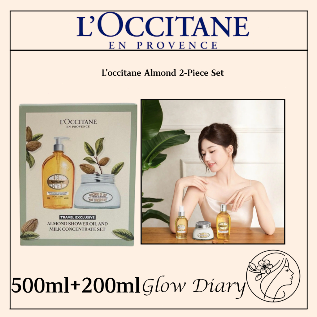 Jual L'Occitane Amande Almond Shower Oil & Cream Set (500ml+200ml) - L ...