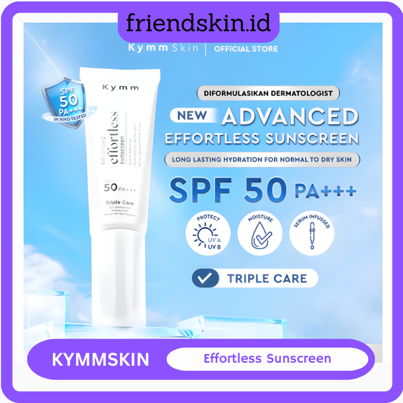 Jual EFFORTLESS SUNSCREEN SPF 50 BY KYMMSKIN TONE UP SUNSCREEN PENCERAH ...