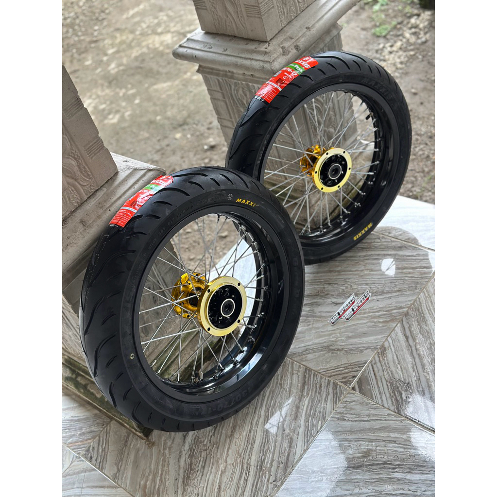 Jual SEPAKET BAN SET, WHEELSET SUPERMOTO KLX / D-TRACKER MURAH, SUDAH ...