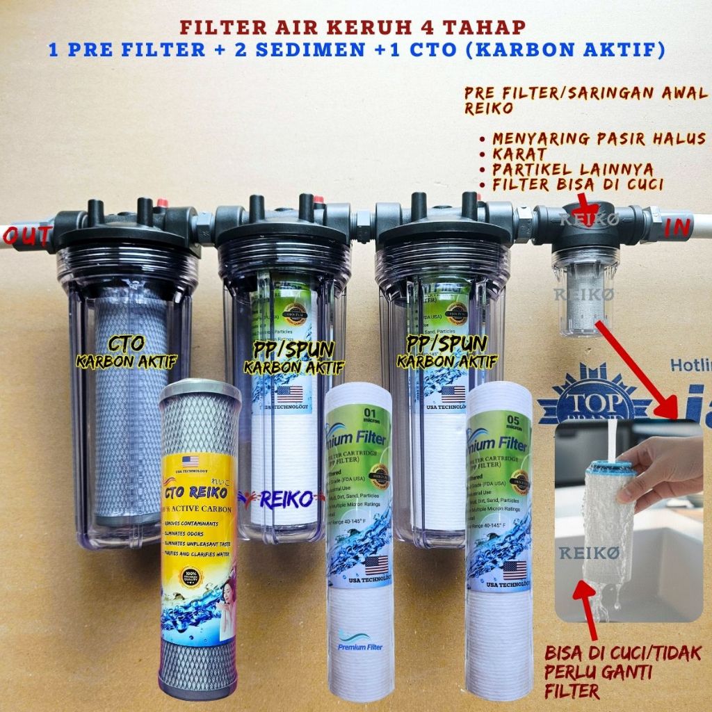 Jual PAKET FILTER AIR TOREN SUMUR PDAM KERUH 3 TAHAP 2 PP + 1 CTO ...