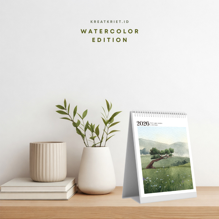 Jual WATERCOLOR - Kalender Premium, Kalender Meja Estetik, Kalender ...