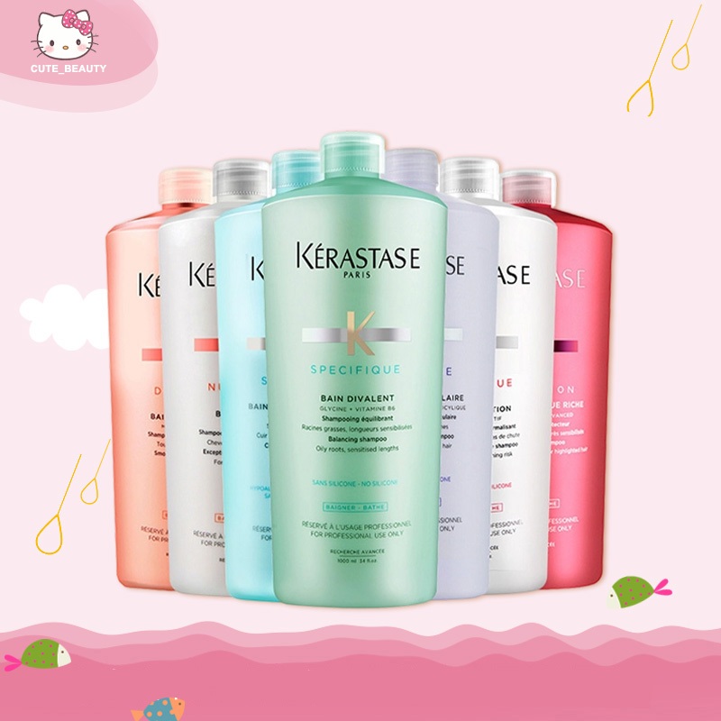 Jual Kerastase Shampoo 1000ml - Bain Hydra-Fortifian/ Bain Densite ...