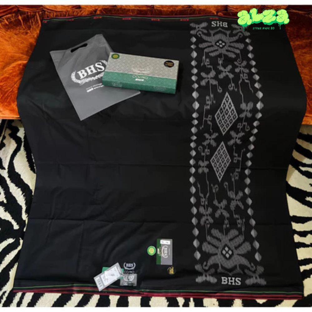Jual Promo Sarung BHS Cosmo Polos Hitam GOLD Bhs Hitam Polos Bhs Polos ...