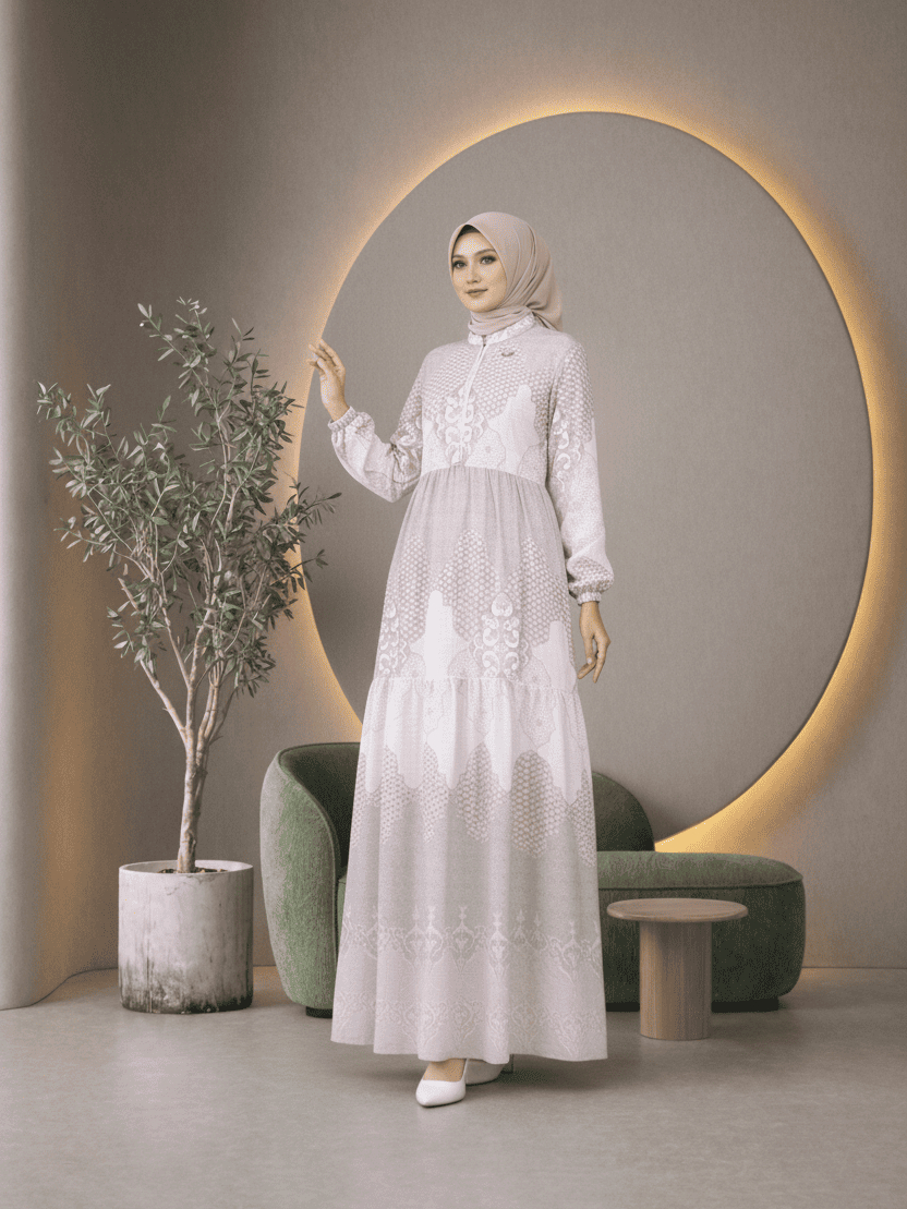 Jual Gamis Dewasa Dan Anak Couple Brand MUTIF Warna Cream Series ...