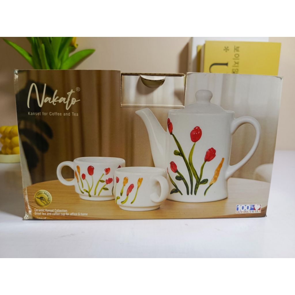 Jual Nakato kanset for coffee and tea ( Nakato Teko tutup dan 2 Cangkir ...