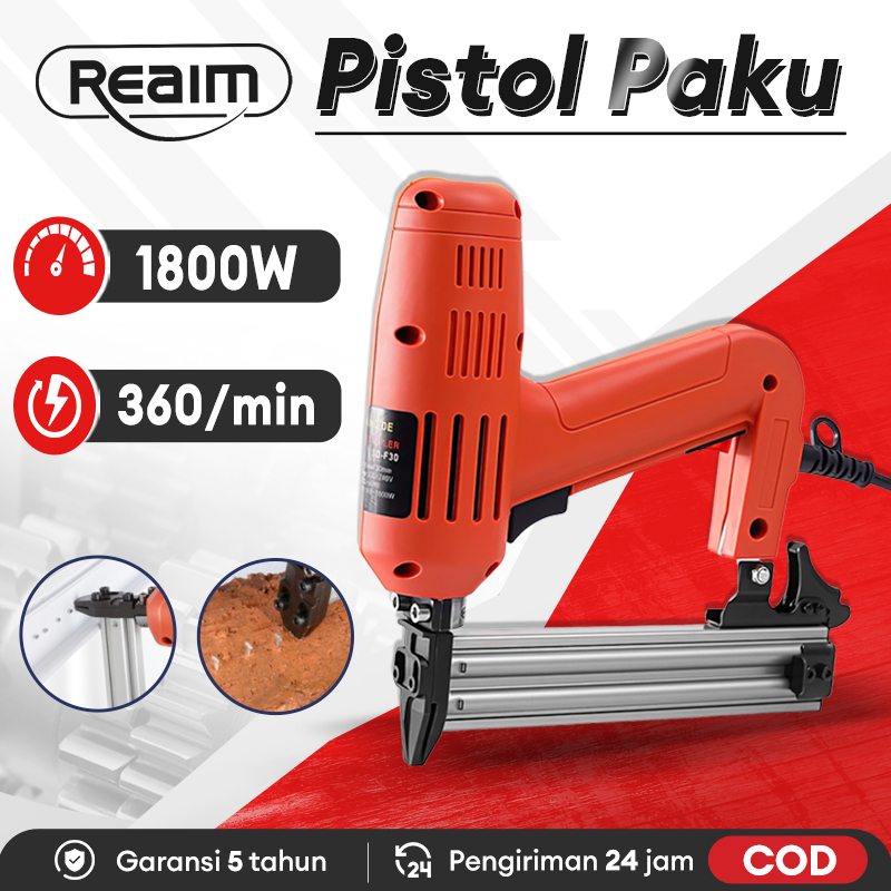 Jual Reaim F30 Mesin Paku Tembak Pistol Paku Brushless Pistol ...