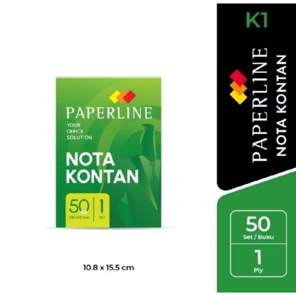 Jual Nota kontan 1ply-K1 Paperline Kecil ( 1pak/10buku ) | Shopee Indonesia