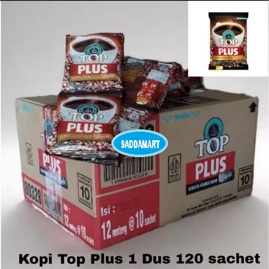 Jual Kopi Top Plus Gula 1 DUS isi 120 Sachet Robusta Arabica | Shopee ...