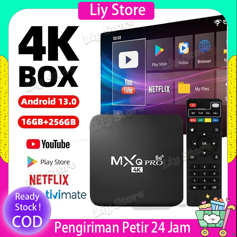 Jual Android Tv Box MXQ Pro Android 13.0os 2.4G WIFI 16gb Ram 4K Smart ...
