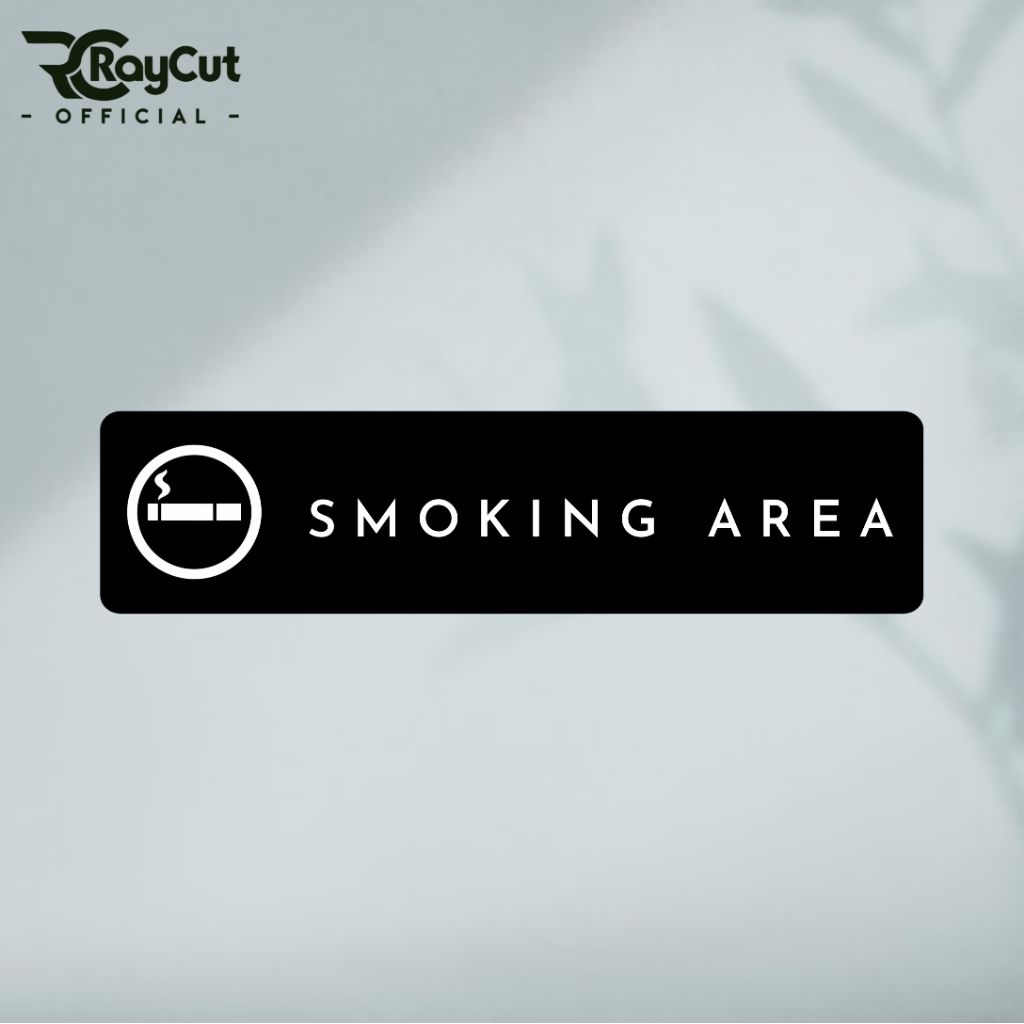 Jual Smoking Area Sign Akrilik Kawasan Merokok Papan Nama Ruangan ...