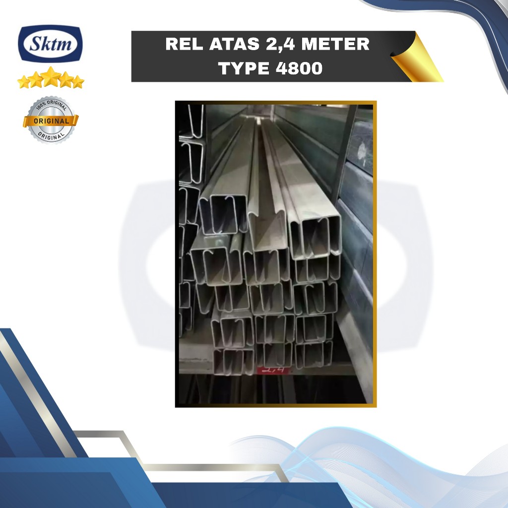 Jual Rel Atas 2,4 Meter 4800 Komponen Pintu Garasi Sliding Tikung Lipat ...