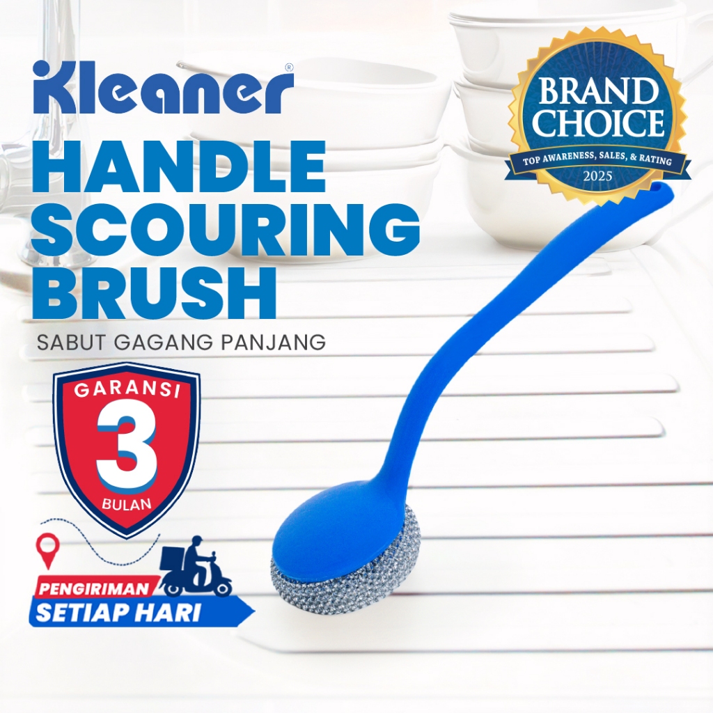 Jual Kleaner Sabut Cuci Piring Panci Brush Gagang Genggam Panjang ...