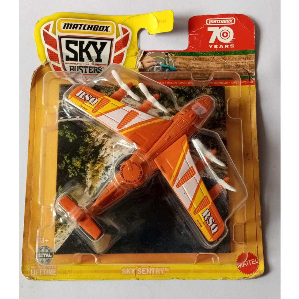 Jual Matchbox - Sky Sentry Orange Sky Busters 70 Years RSQ Broken Card ...