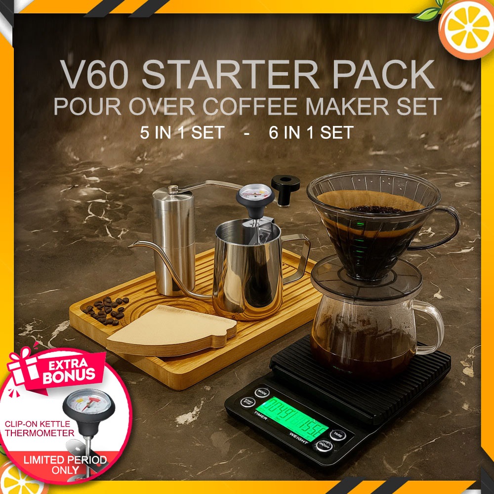 Jual (PAKET HEMAT 2026) V60 Starter Pack pour over coffee maker set 6 ...