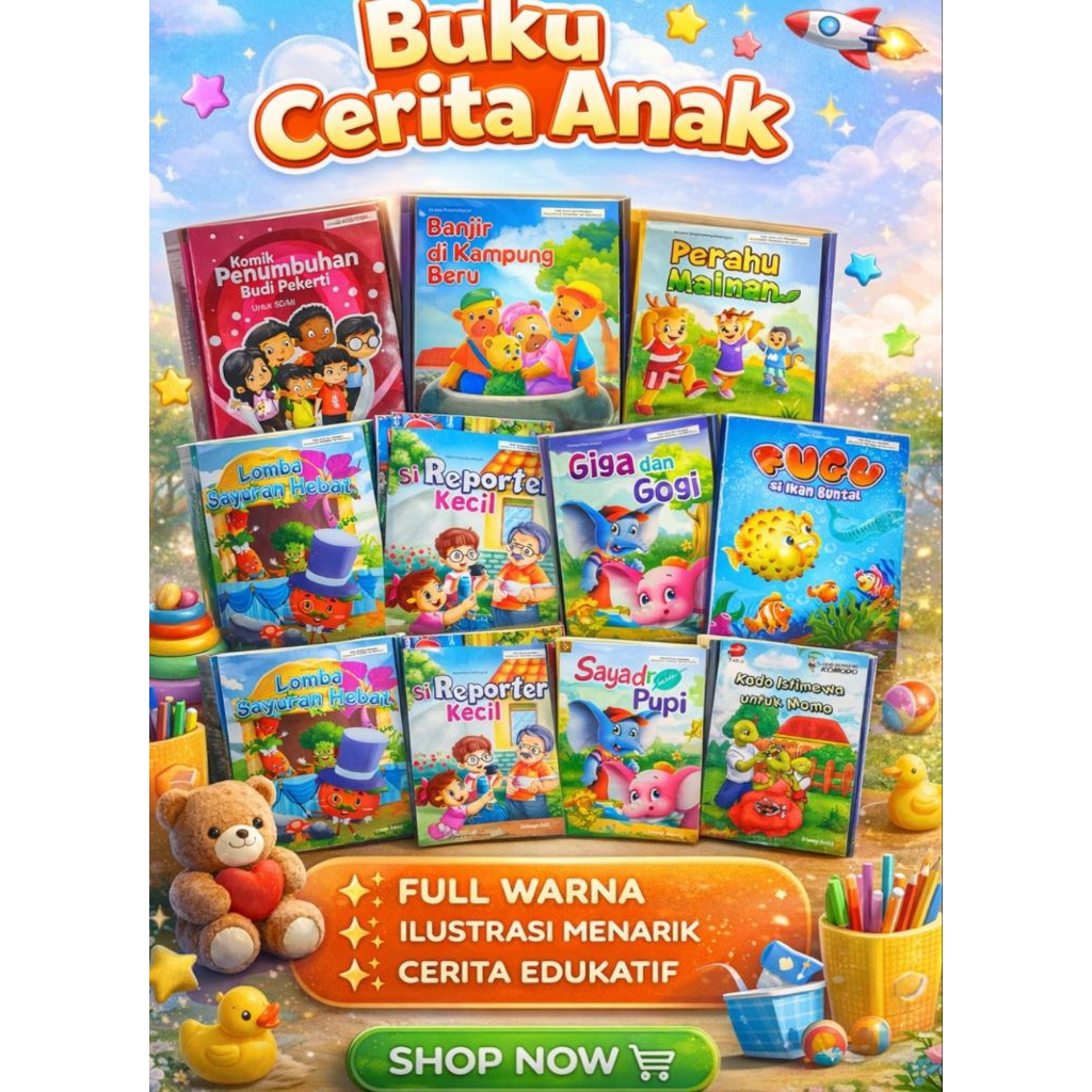 Jual Buku literasi cerita Anak PAUD menarik | Shopee Indonesia