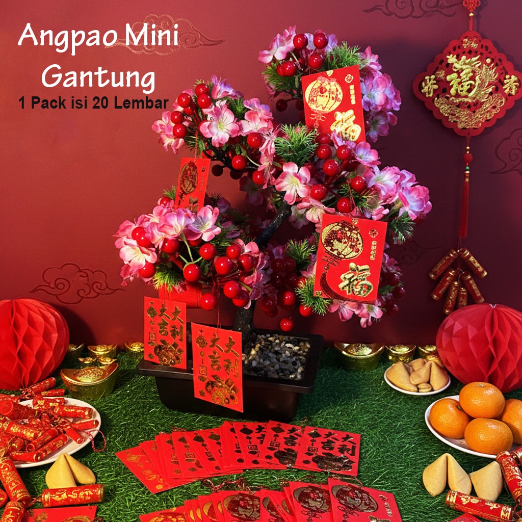 Jual TQ Angpao Imlek Angpao MIni Angpao Gantung Mini Angpau Tali Hoki ...