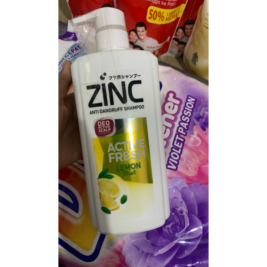 Jual Shampoo ZINC 680ml - Formula ZINC PT-O, Lemon & Mint, 680ml ...