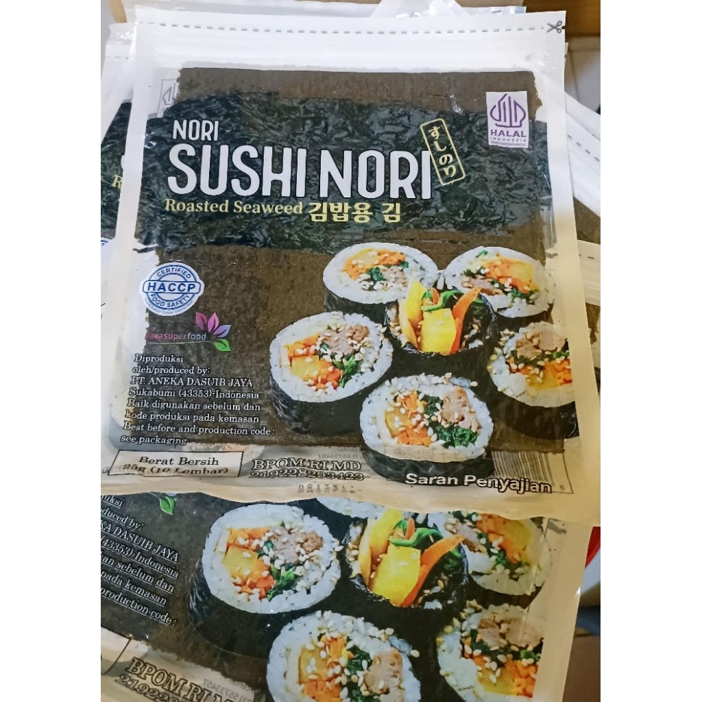 Jual Sushi Nori Gold - isi 10lembar & isi 50 lembar- Rasa Lezat, Steril ...