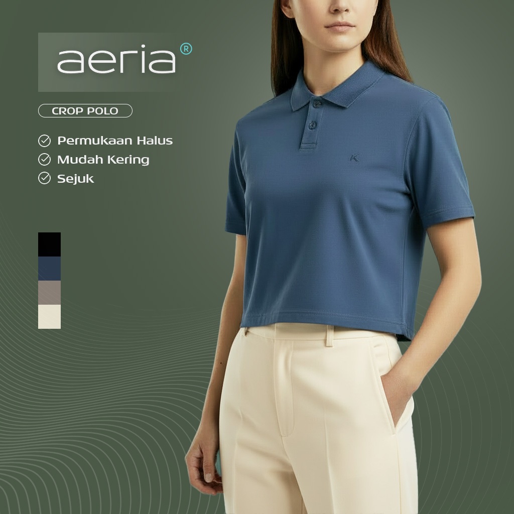 Jual Kattoen - Polo Shirt Crop Aeria Series 290 Gsm | Shopee Indonesia