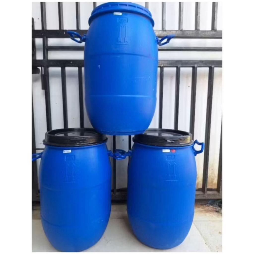 Jual Tong Drum Plastik 30 Liter Warna Biru untuk Penampungan Air dan ...