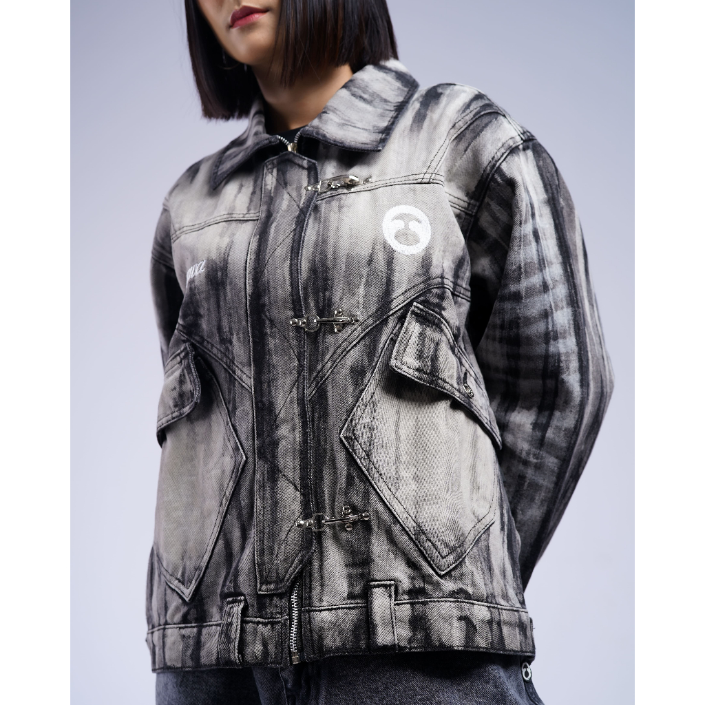 Jual Bawwa | Jaket DENIM GREY GESTURAL WASHING | FIREMAN CLASP ...