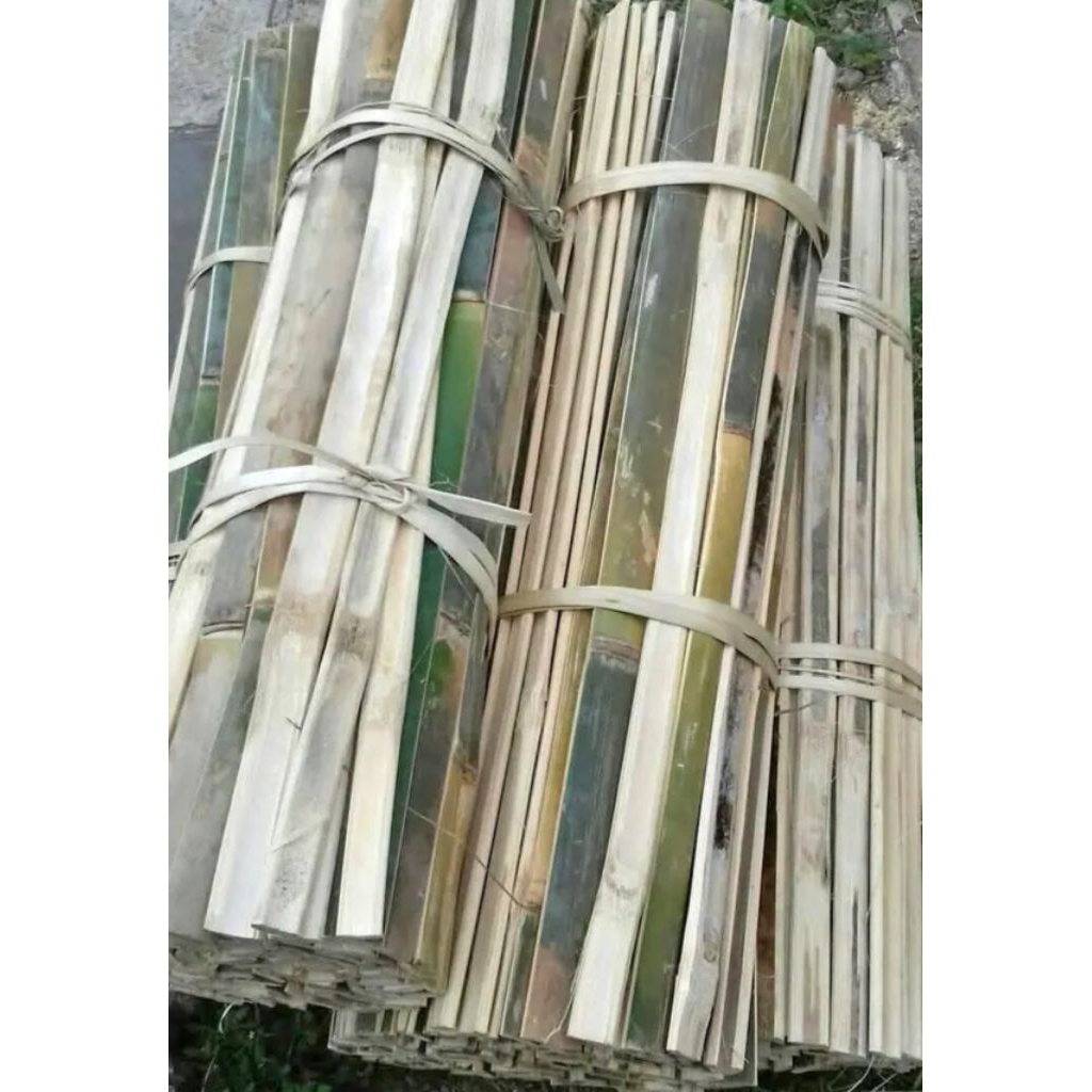 Jual bambu Reng bambu bilah panjang 1 meter untuk pagar. kandang. ajir ...