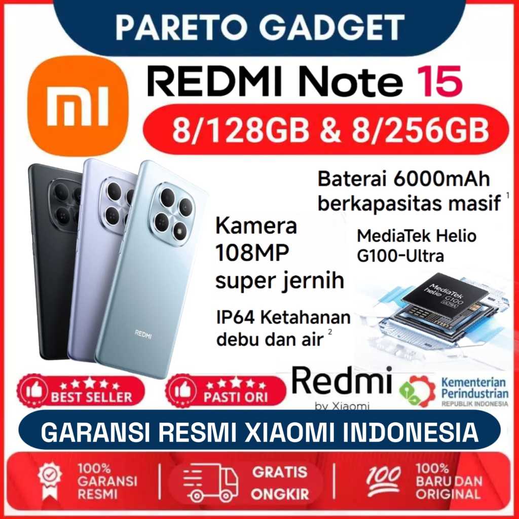 Jual Xiaomi Redmi Note 15 [8+128GB] [8GB+256GB] - Xiaomi HyperOS 2 ...