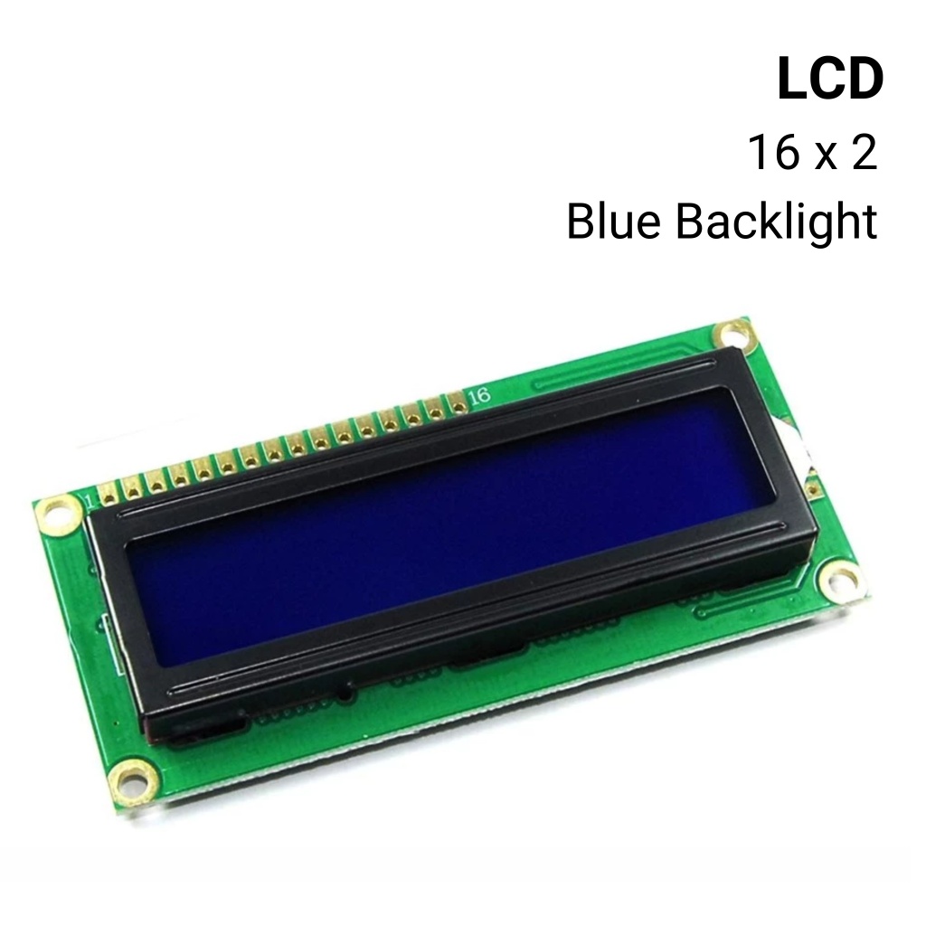 Jual LCD 16x2 Karakter Biru dengan Backlight Biru untuk Arduino ...