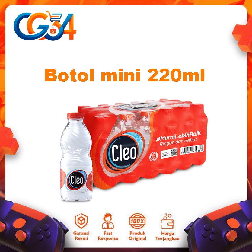 Jual Cleo Mini 220ml | Air Mineral Botol Kecil | Siap Minum | Shopee ...