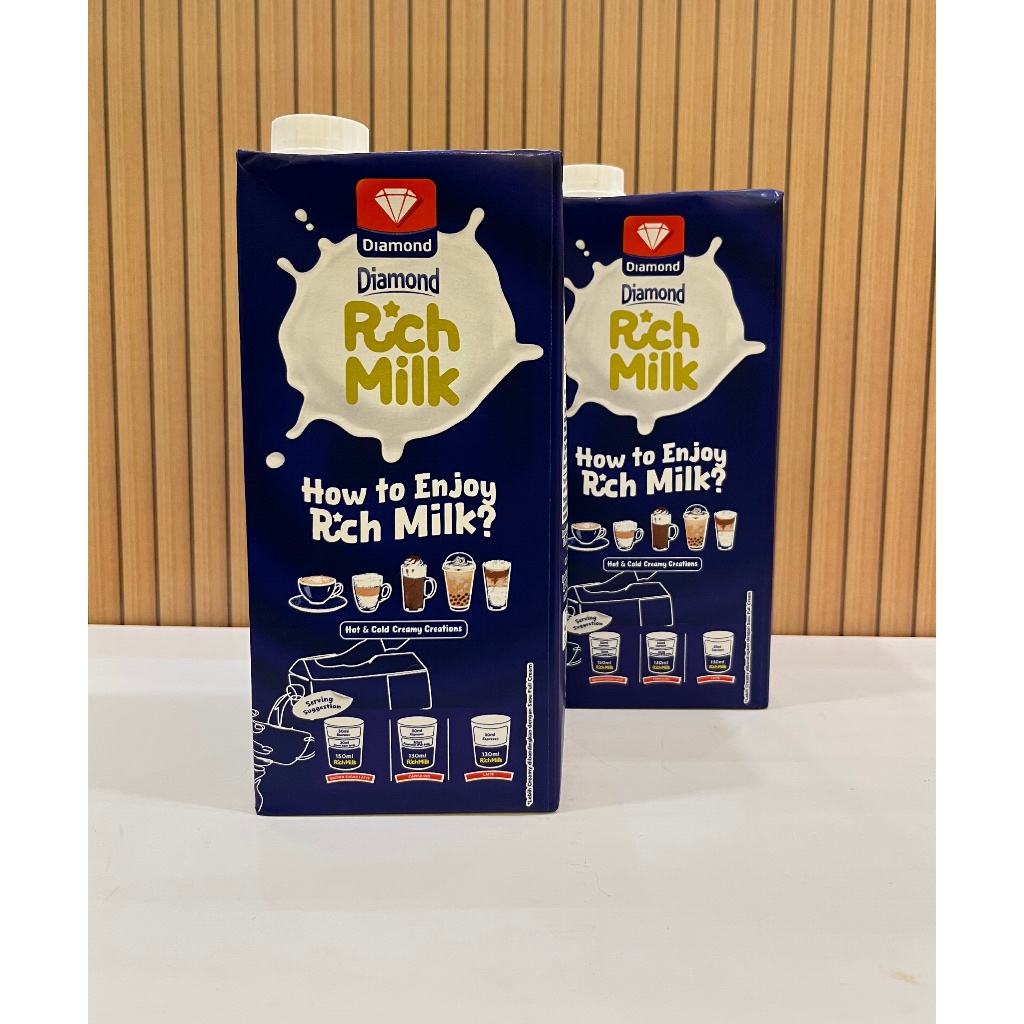 Jual Diamond rich milk/susu UHT full Cream/uht+creamer 1L | Shopee ...